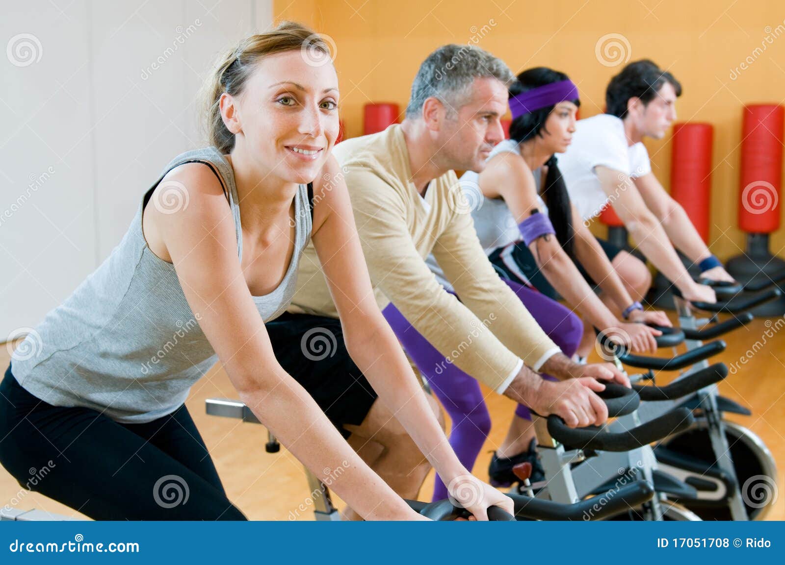Spinning excercise stock photo. Image of indoor, power - 17051708