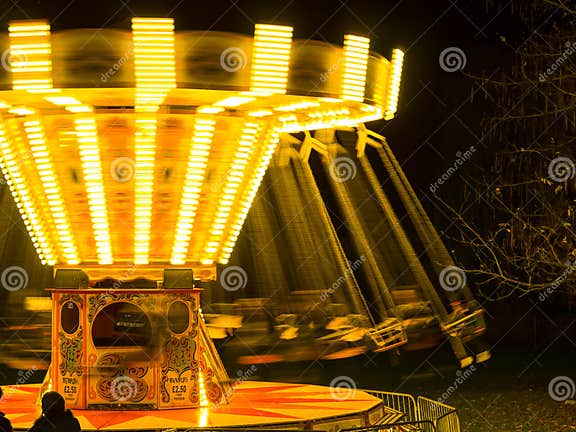 Spinning Fairground Ride stock image. Image of ride, photograph - 81287205