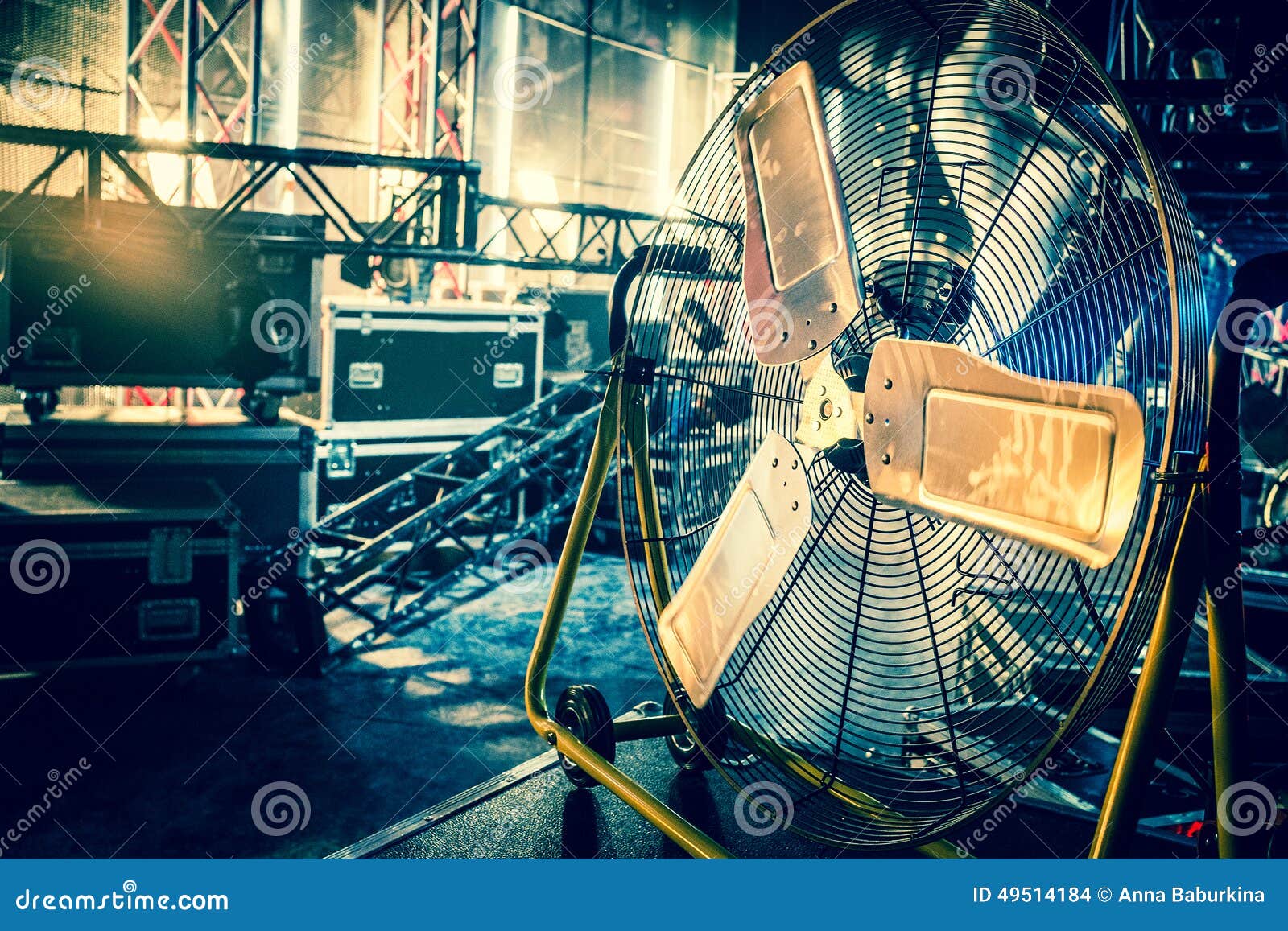 Spinning fan closeup. stock photo. Image of machinery - 49514184