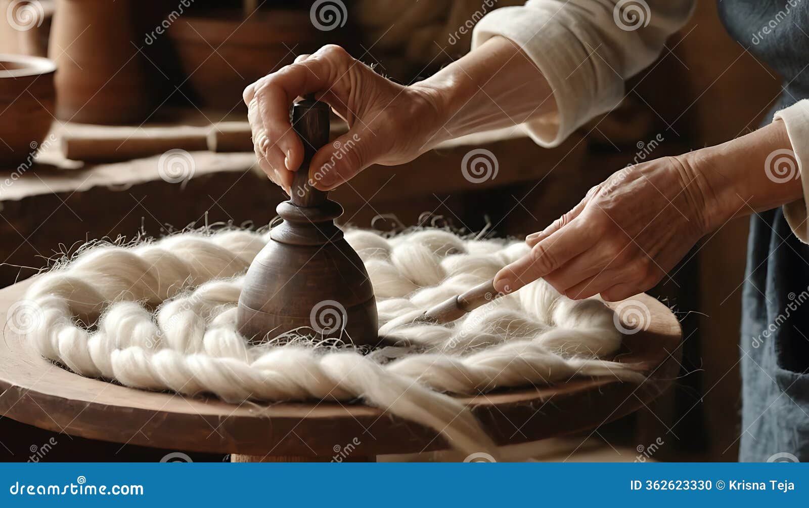 Distaff And Spindle Is A Cone Shaped Weigh That Hooked The Thread ...