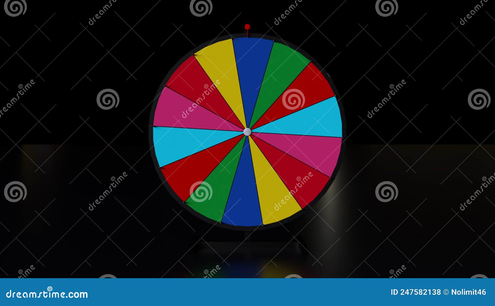 Spinning fortune wheel stock illustration. Illustration of arrow ...