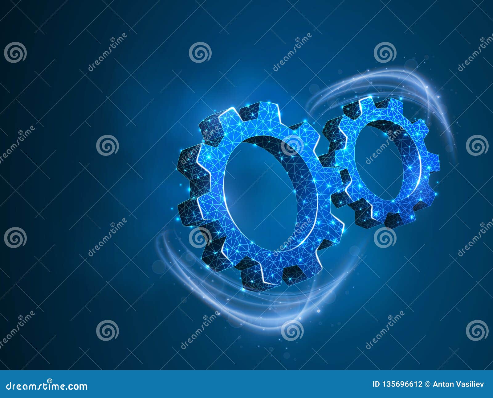 Spinning Gears. Industry, Engine Work, Business Solution Technology ...