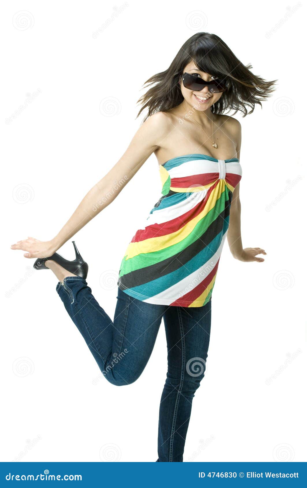 Spinning Girl stock photo. Image of female, cool, colourful - 4746830
