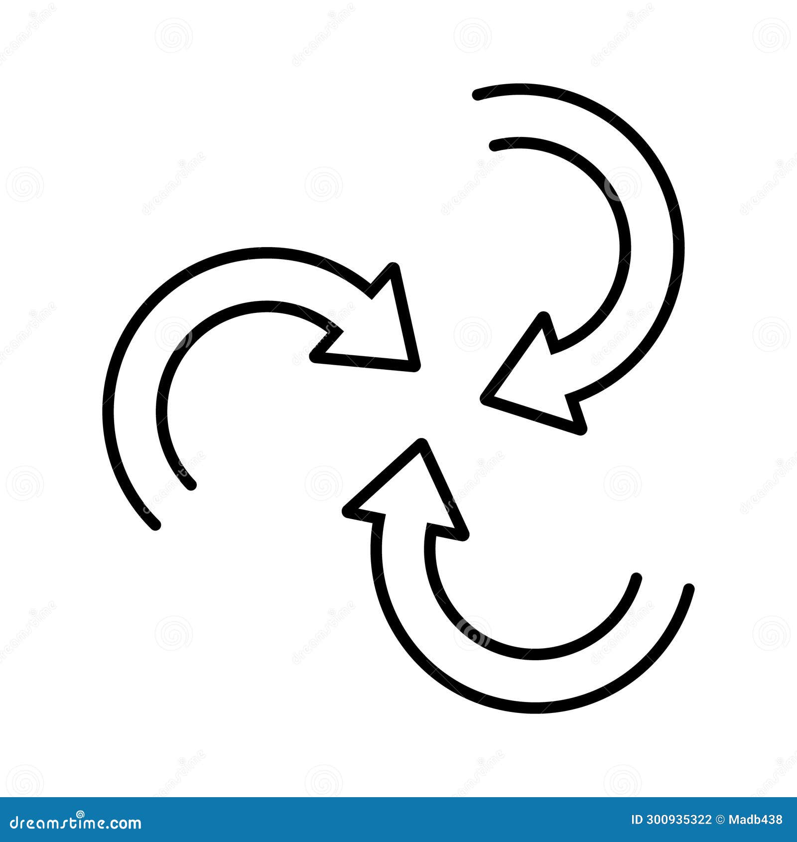 Triple Arrow In The Doodle Style. Vector Drawing For Design And Theme ...