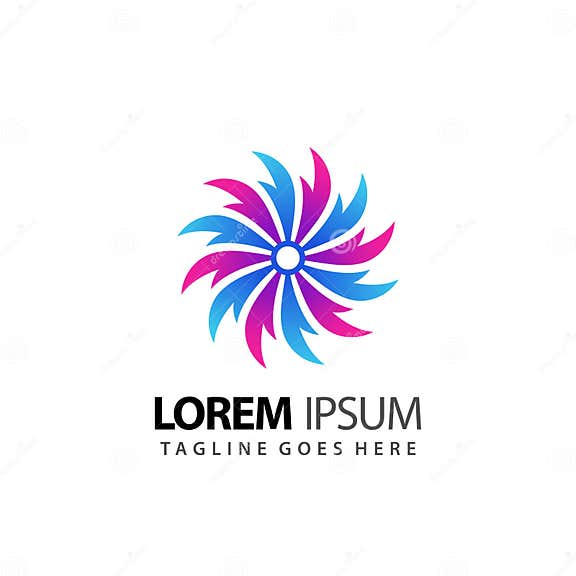 Spinning Logos Modern Logo Icon Design Vector Illustration Template 1 ...