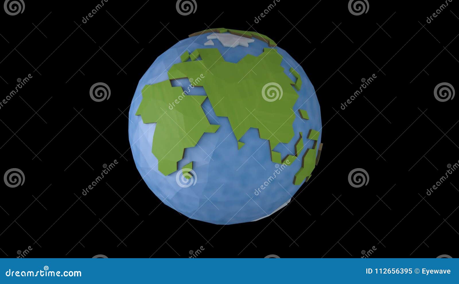 Spinning Low Poly Planet Earth Stock Video - Video of nature, spinning ...