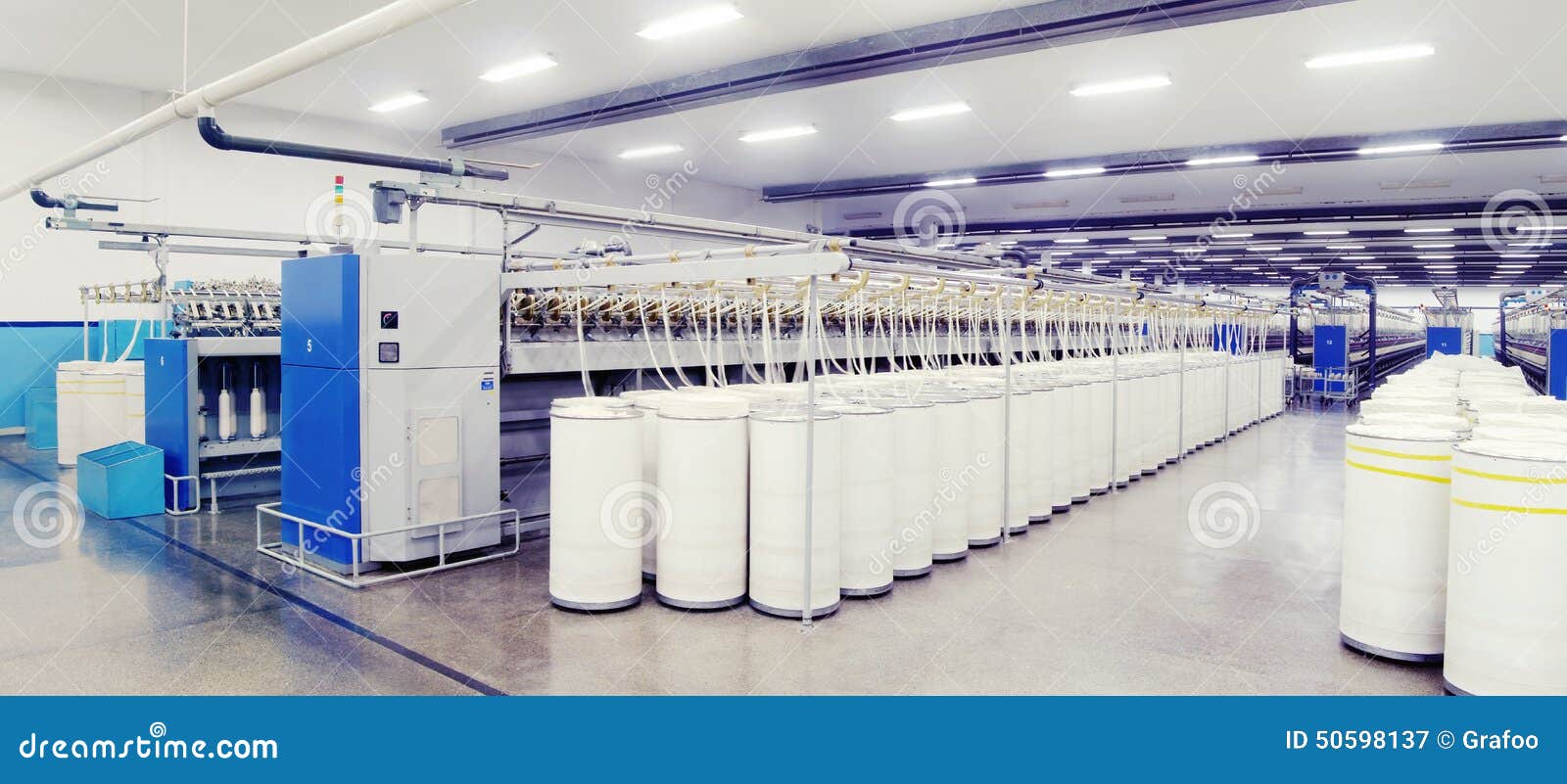 Spinning Machines in Production Stock Image - Image of coil, cotton ...