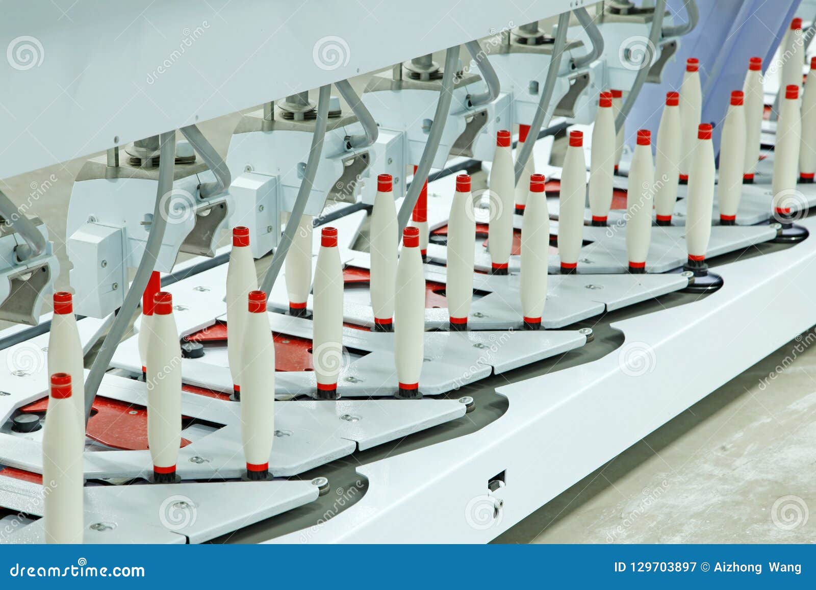 Spinning Mill Equipment is Running, Stock Image - Image of ...