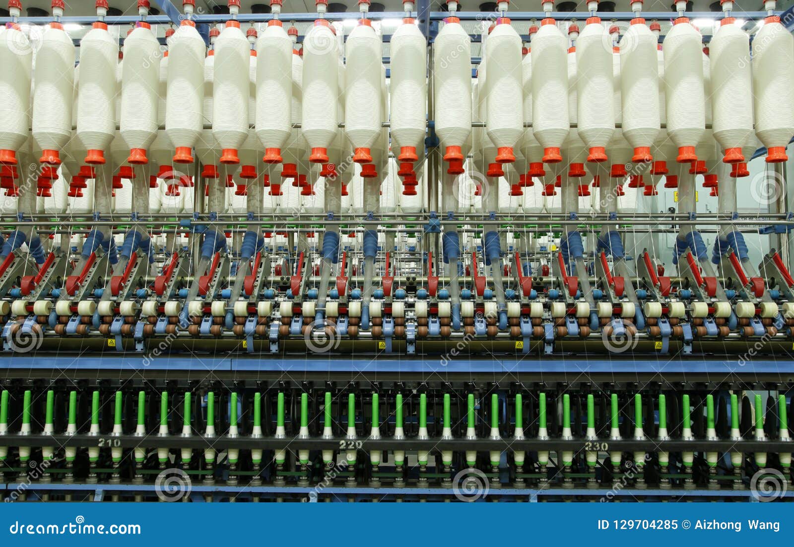 Spinning Mill Equipment is Running, Stock Image - Image of modernized ...