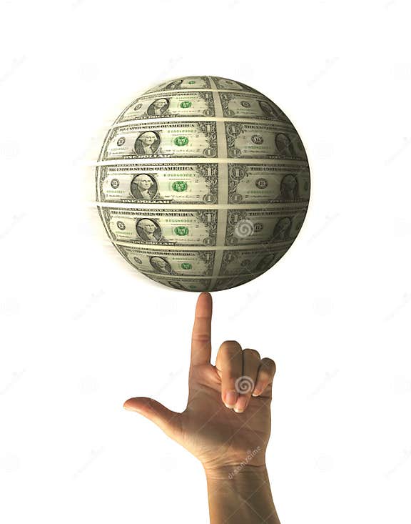 Spinning money sphere stock image. Image of banking, bill - 1708459