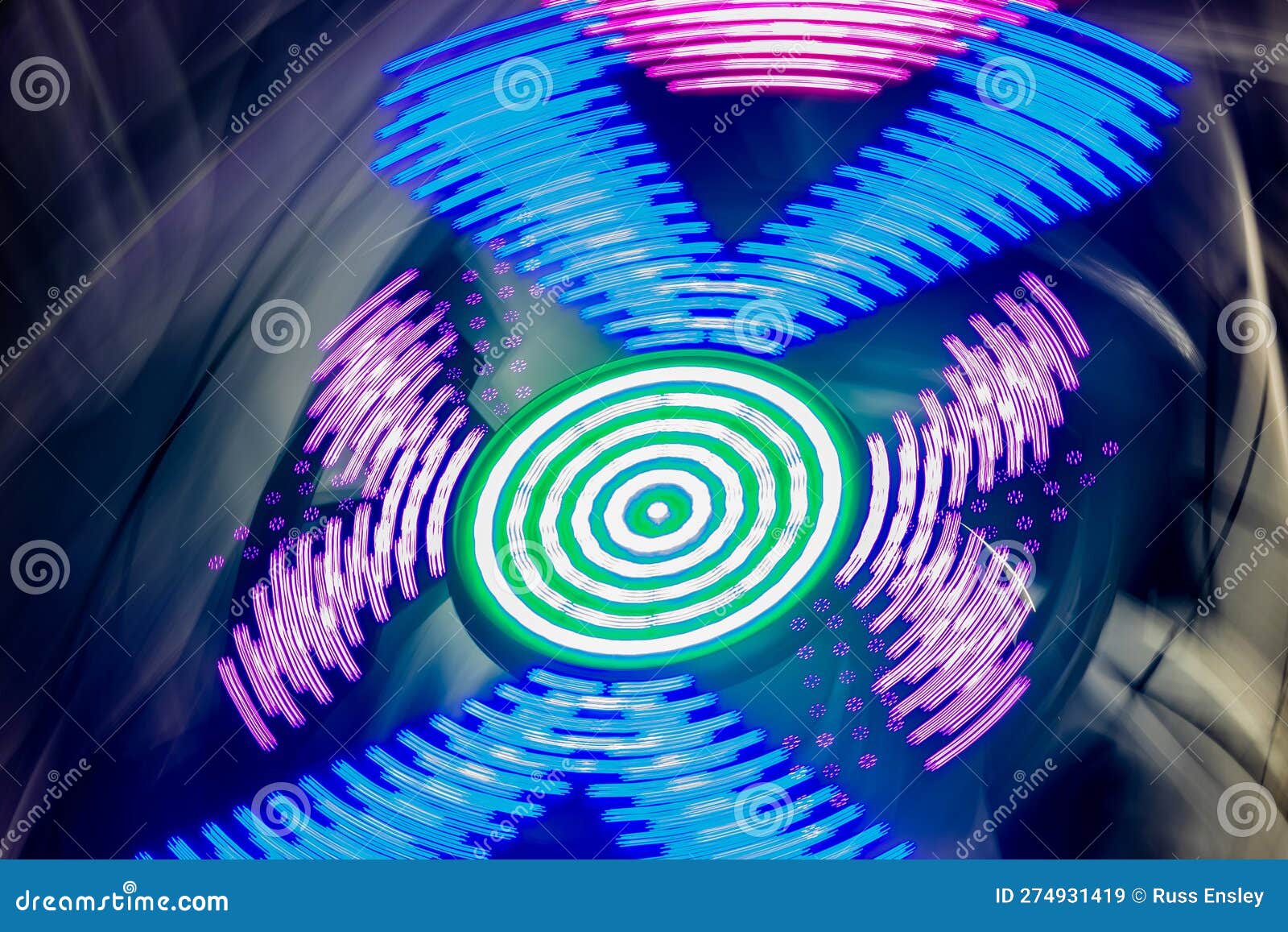 Spinning Motion Blurred Lights Create Interesting Graphic Background ...