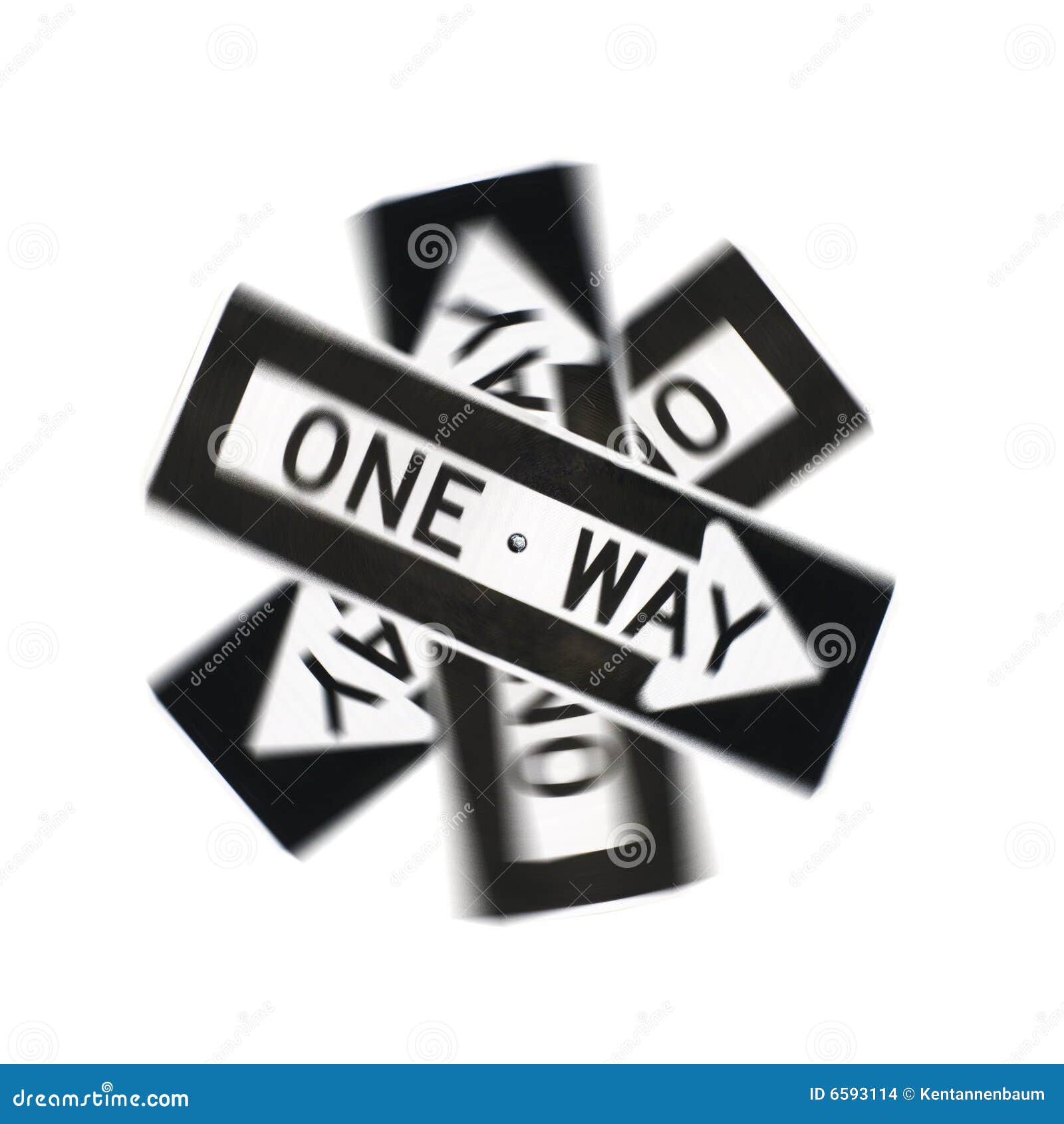 Spinning One-way Traffic Sign Stock Photo - Image of symmetry, shape ...