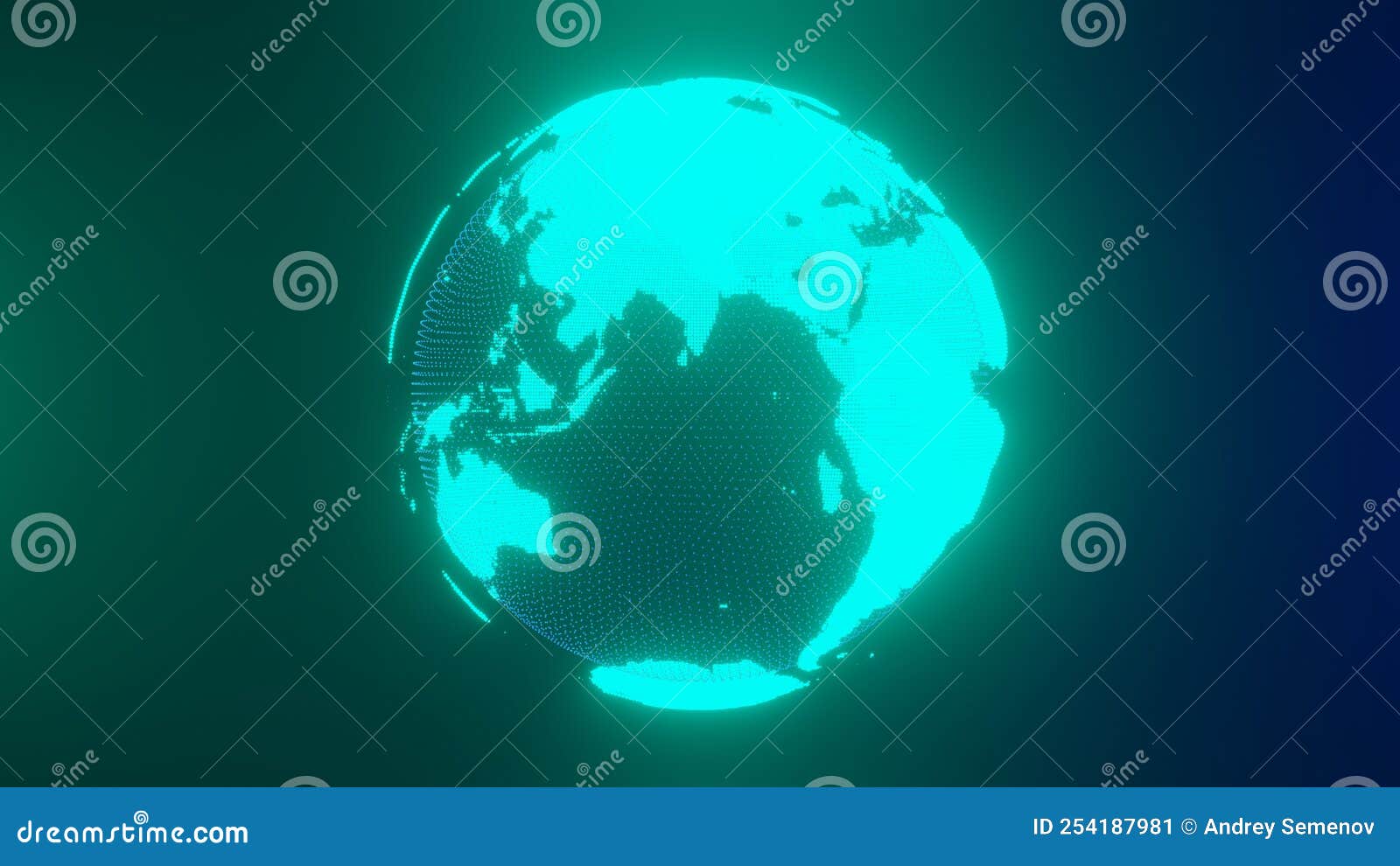 Spinning Planet Earth. Technology. Communication Concept. 3D Render ...