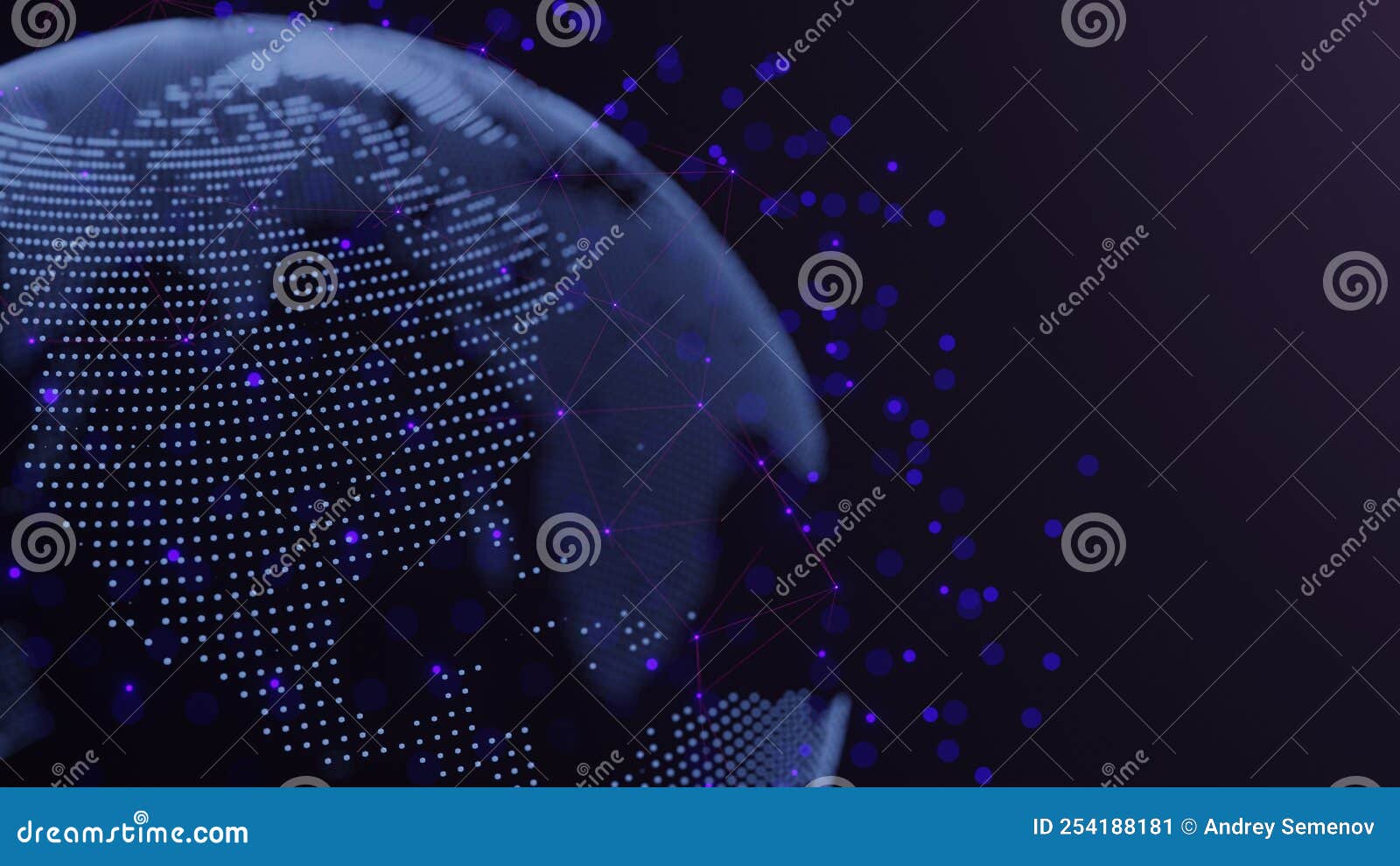 Spinning Planet Earth. Technology Communication Concept. 3d Render ...