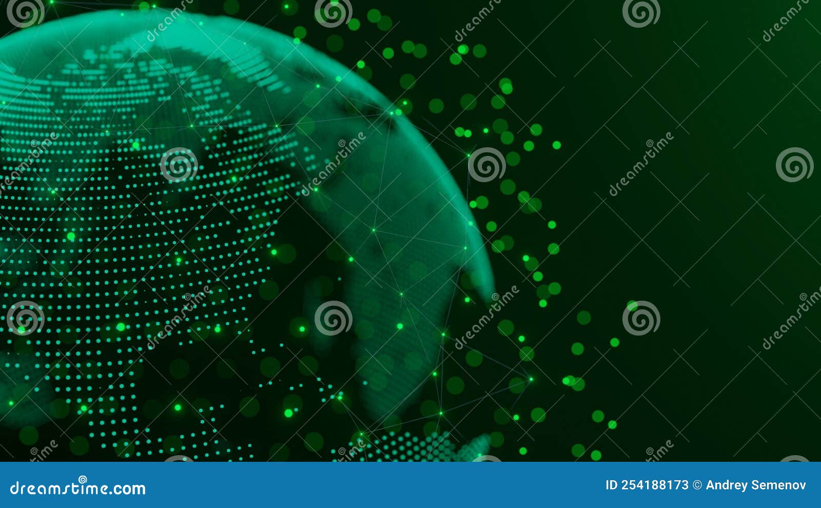 Spinning Planet Earth. Technology Communication Concept. 3d Render ...