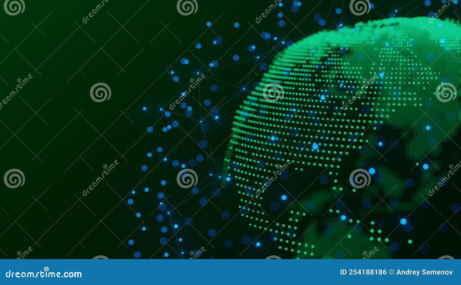 Spinning Planet Earth. Technology Communication Concept. 3d Render ...