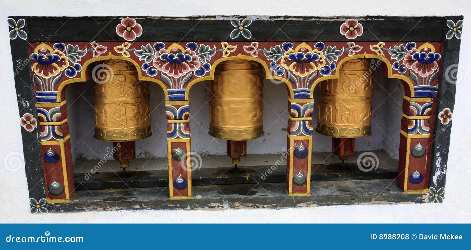 Spinning Prayer Wheels stock photo. Image of buddhism - 8988208