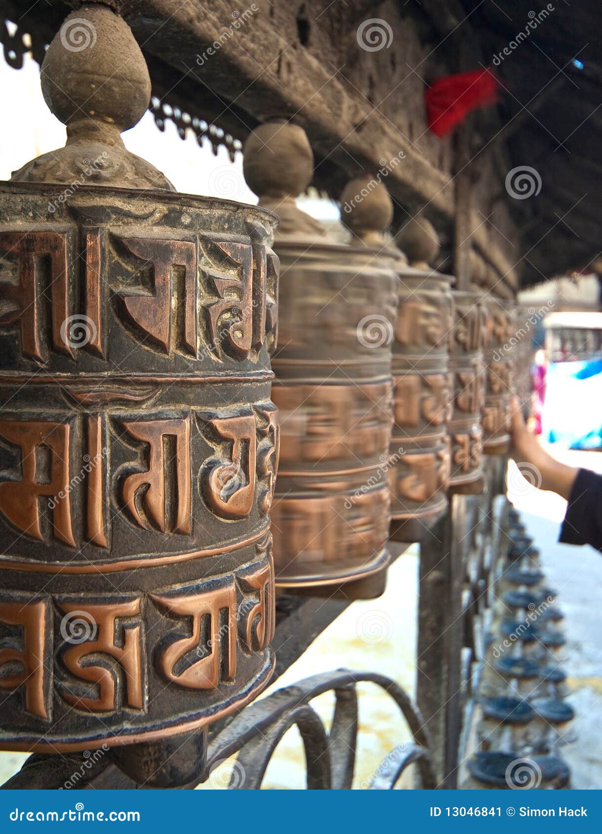 Spinning Prayer Wheels,nepal Stock Image - Image of wheels, prayer ...