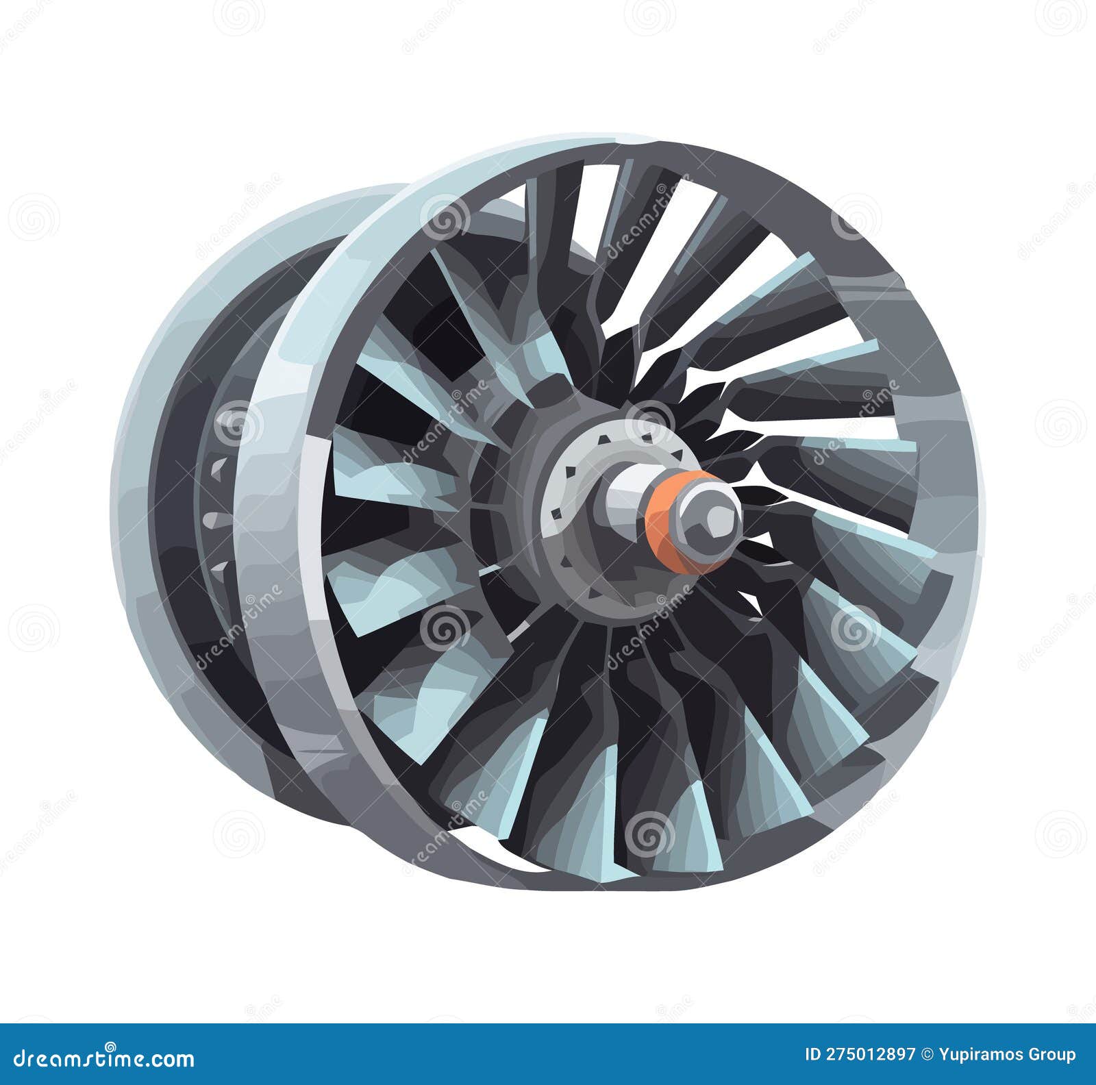 Spinning Propeller on Airplane Engine in Flight Stock Vector ...