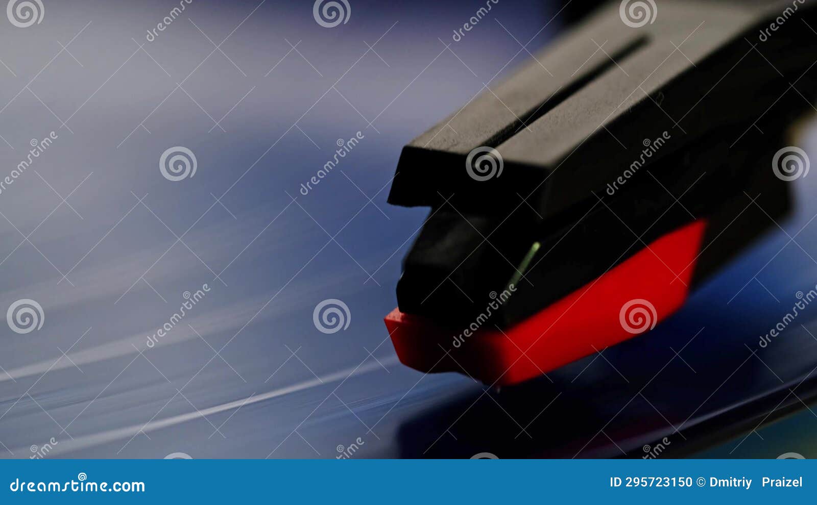 Spinning Record Classic Retro Vinyl Record Player in Closeup. Stock ...