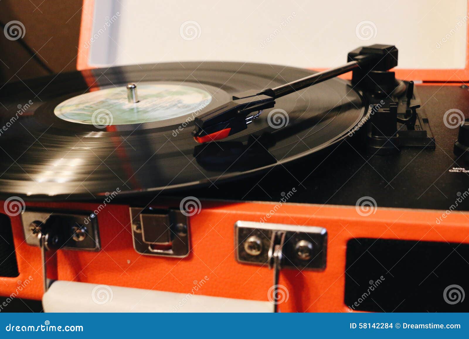 Spinning Record stock photo. Image of player, listen - 58142284