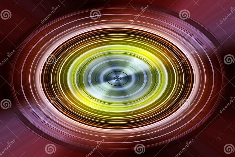 Spinning Red and Yellow Disc Stock Illustration - Illustration of ...
