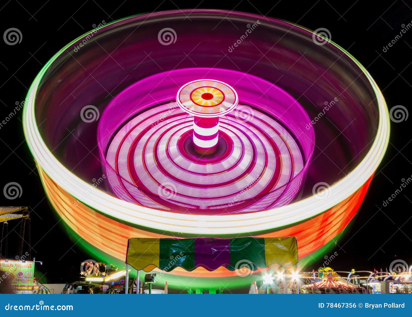 Spinning Ride at Fair stock photo. Image of dixie, blue - 78467356