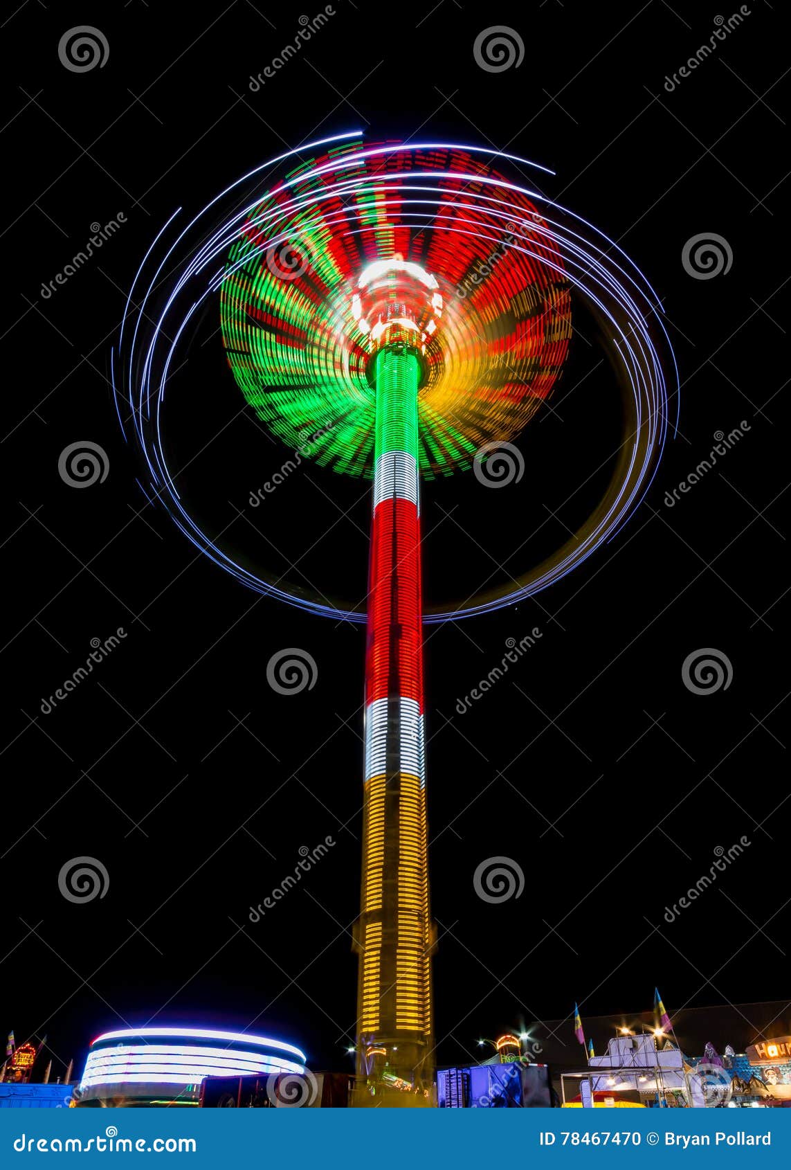 Spinning Ride at Fair stock photo. Image of park, fair - 78467470