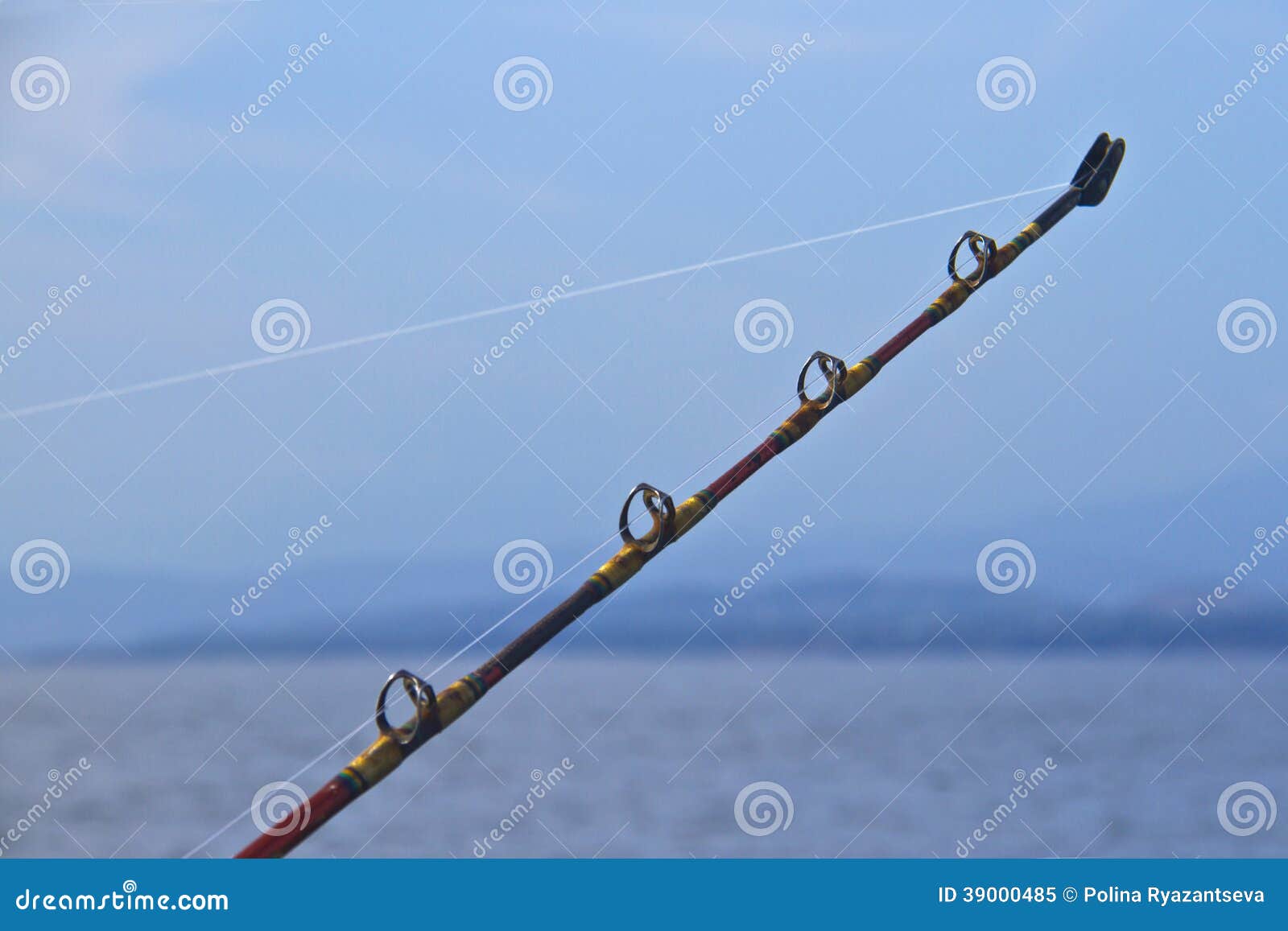 Spinning Rods in Front of Sea Stock Image - Image of fishing, activity ...