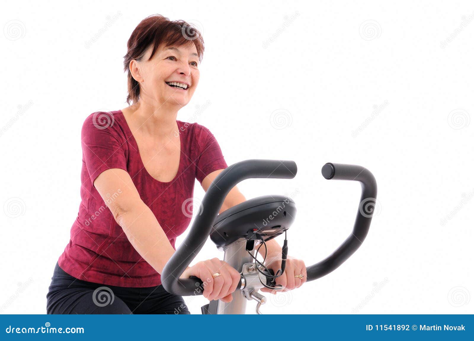 Spinning senior woman stock photo. Image of slim, exercise - 11541892