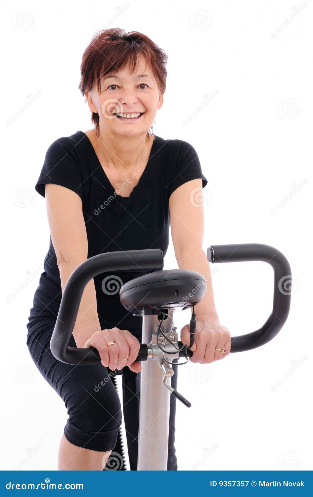 Spinning senior woman stock image. Image of slimming, cheerful - 9357357
