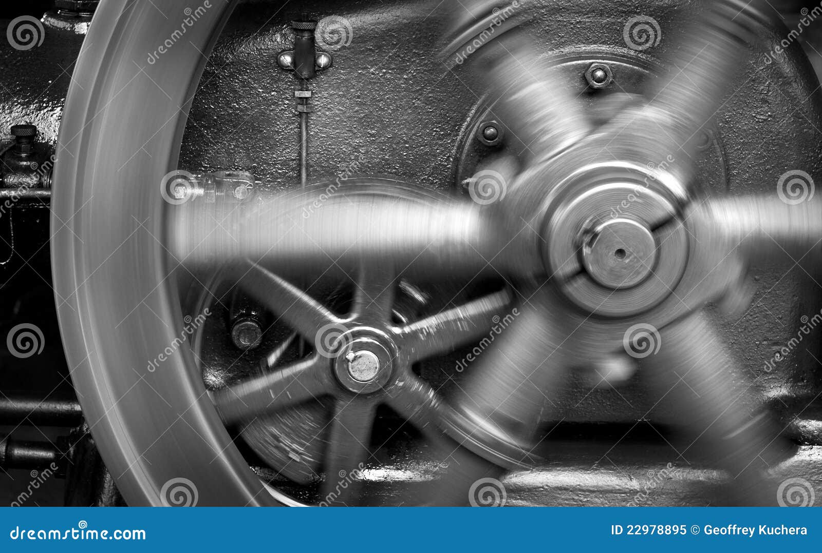 Spinning Steam Powered Generator Wheel Stock Image - Image of motion ...