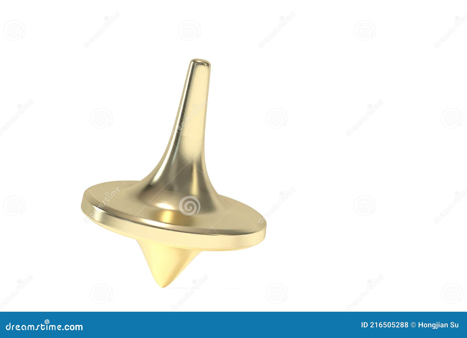Spinning Top Isolated on White Background, 3D Rendering. 3D ...