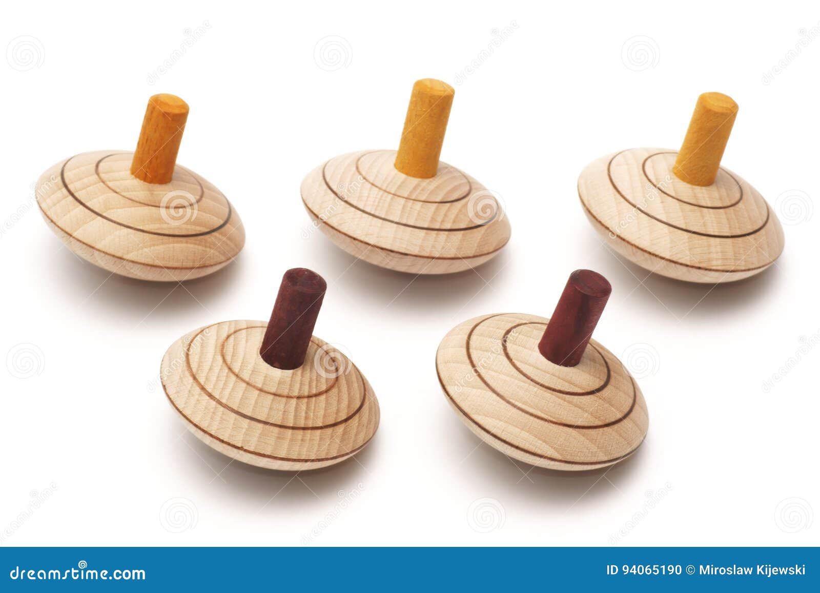 Spinning Tops, Children`s Toy on a White Background Stock Photo - Image ...
