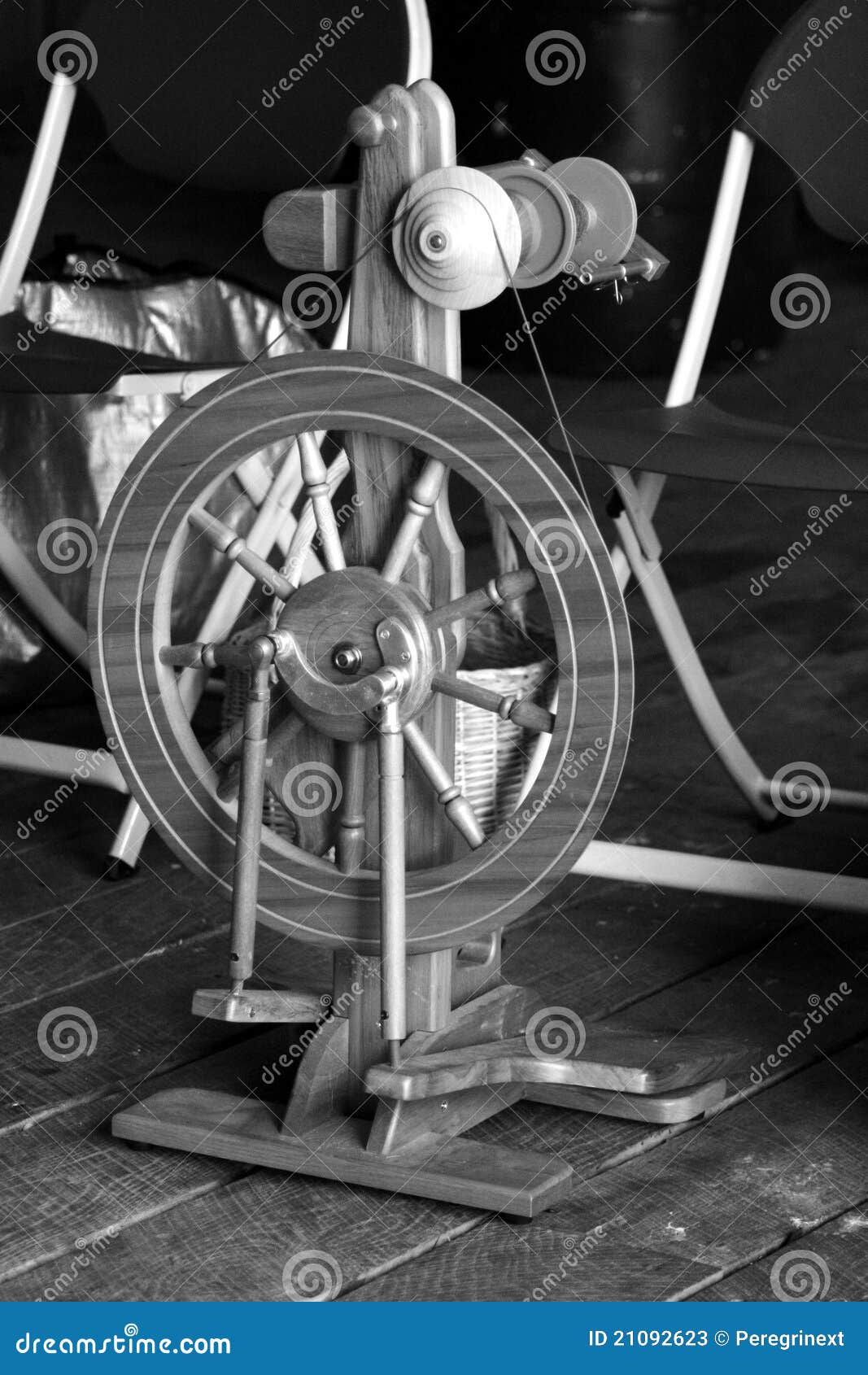 Spinning Wheel stock image. Image of machine, spin, spindle - 21092623