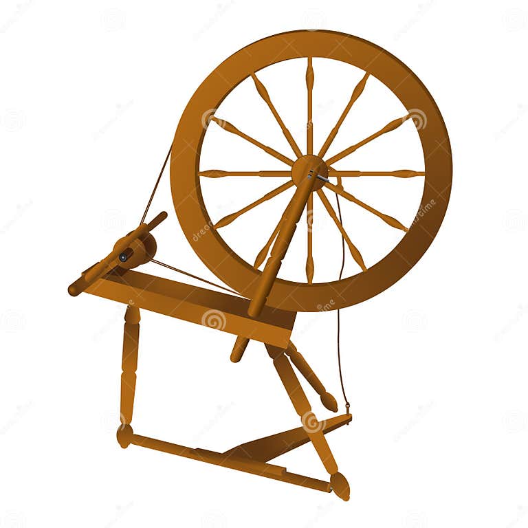 Spinning Wheel stock vector. Illustration of machine, color - 3648169
