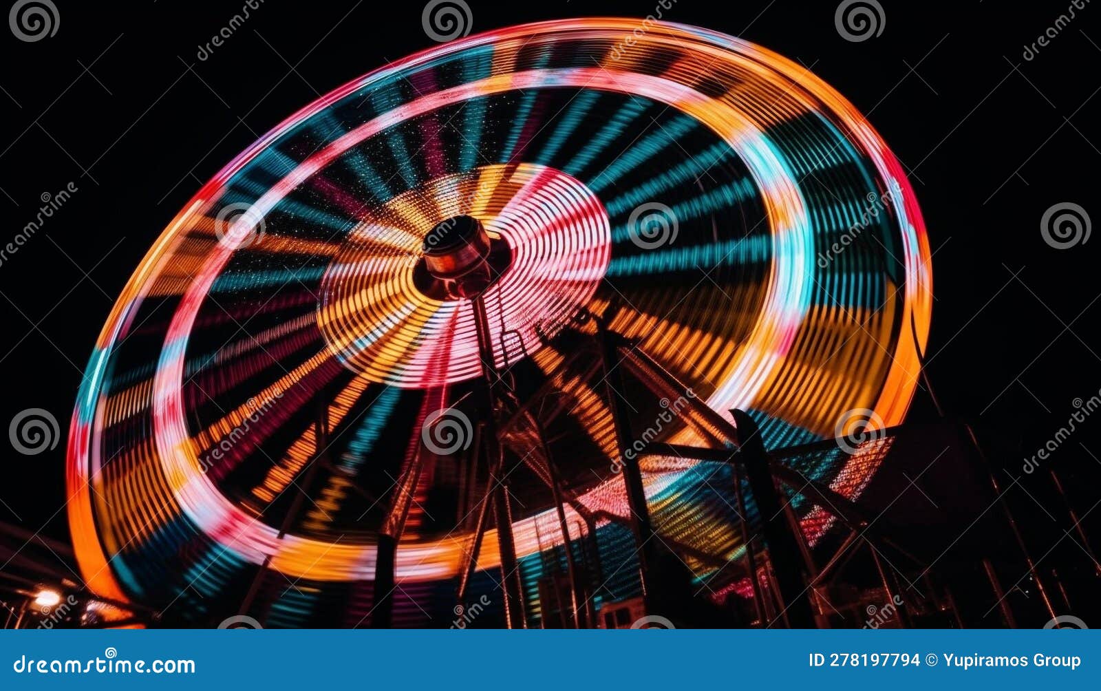 Spinning Wheel of Vibrant Colors Igniting Excitement Generated by AI ...