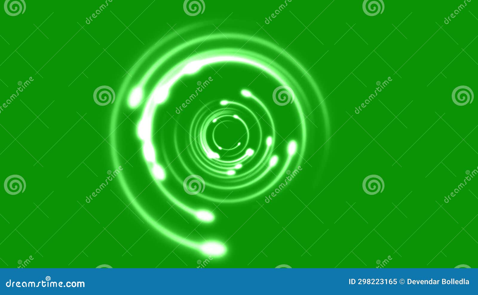 Spinning White Orbits Motion Graphics with Green Screen Background ...