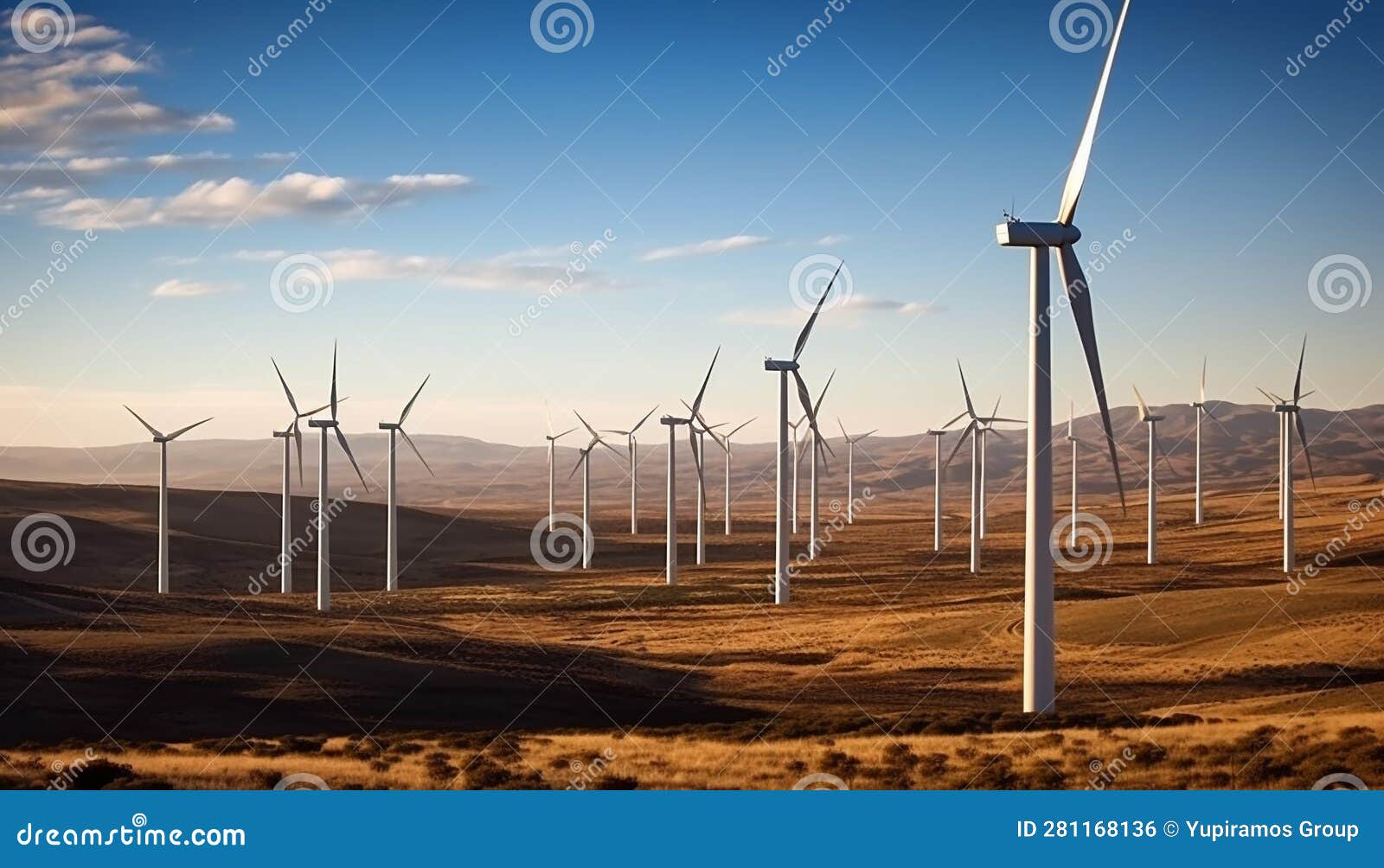 Spinning Windmill Propeller Turns To Generate Sustainable Power Supply ...