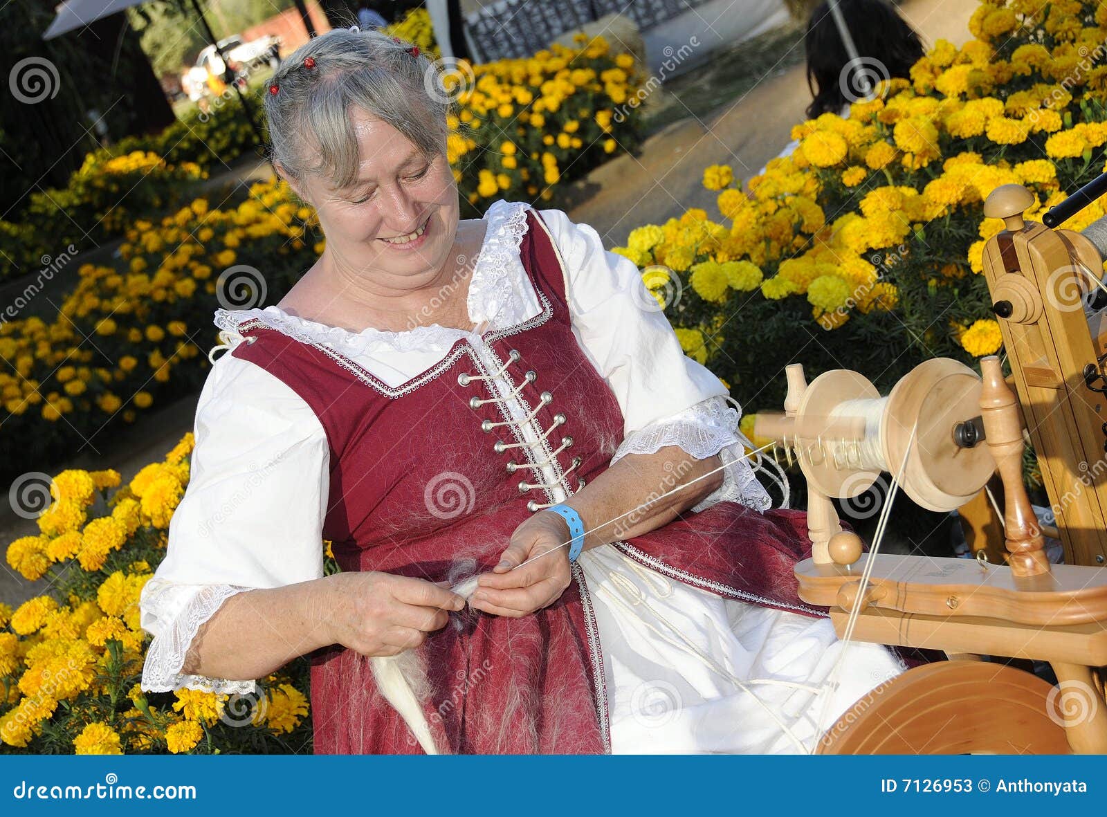 Spinning Yarn 1 stock image. Image of busy, colour, fashion - 7126953