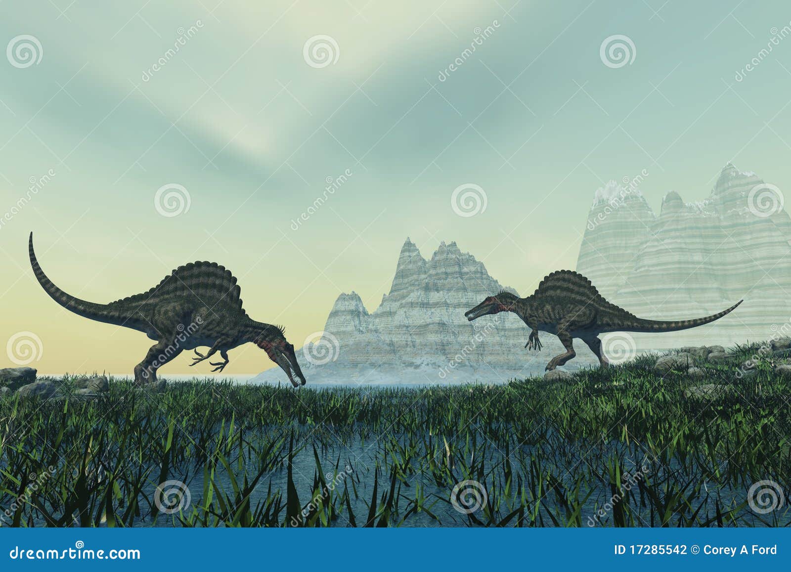 Spinosaurus stock illustration. Illustration of extinct - 17285542