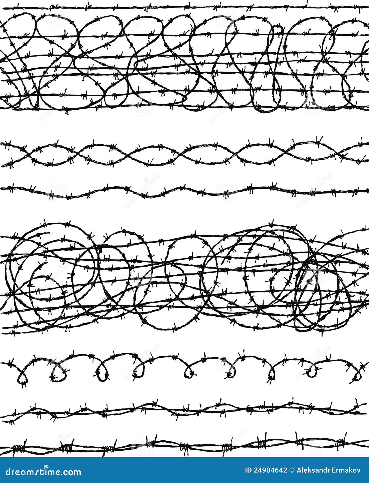 Spiny wire stock vector. Illustration of stranded, sketch - 24904642