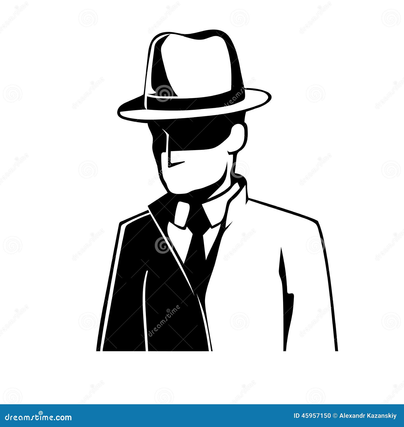 Spion vector illustratie. Illustration of dief, schilderij - 45957150