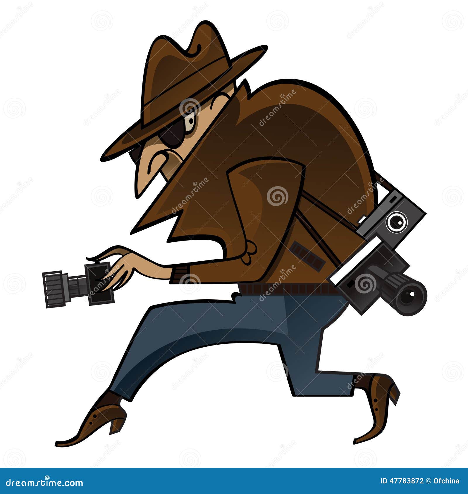 Spion vektor illustrationer. Illustration av lins, hatt - 47783872