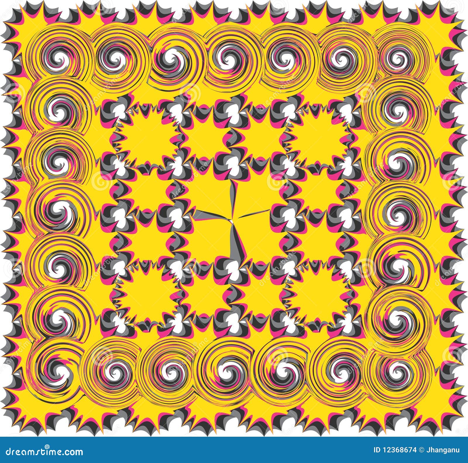 Spiral abstract pattern stock vector. Illustration of design - 12368674