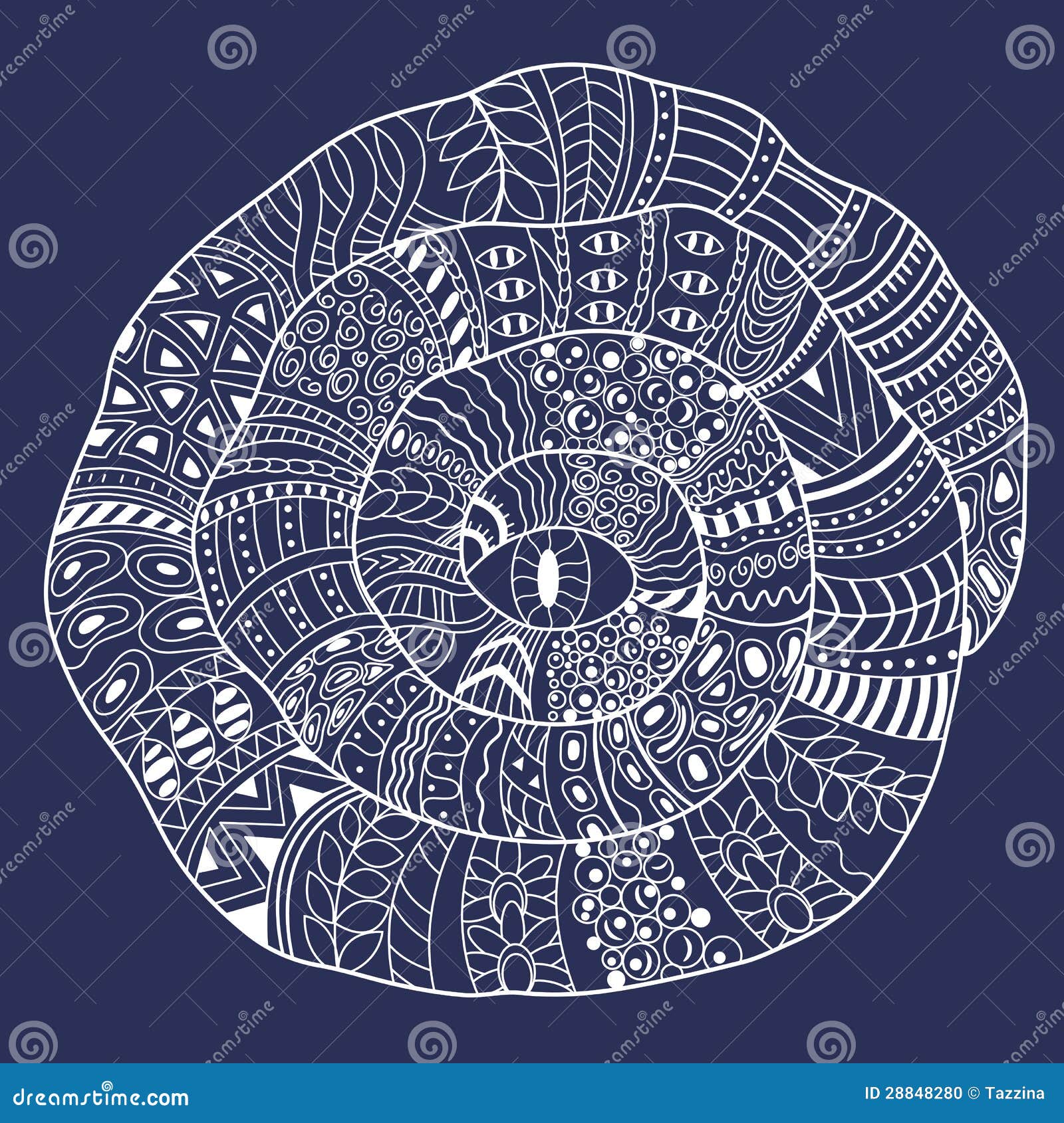 Spiral with an Abstract Pattern Stock Vector - Illustration of design ...