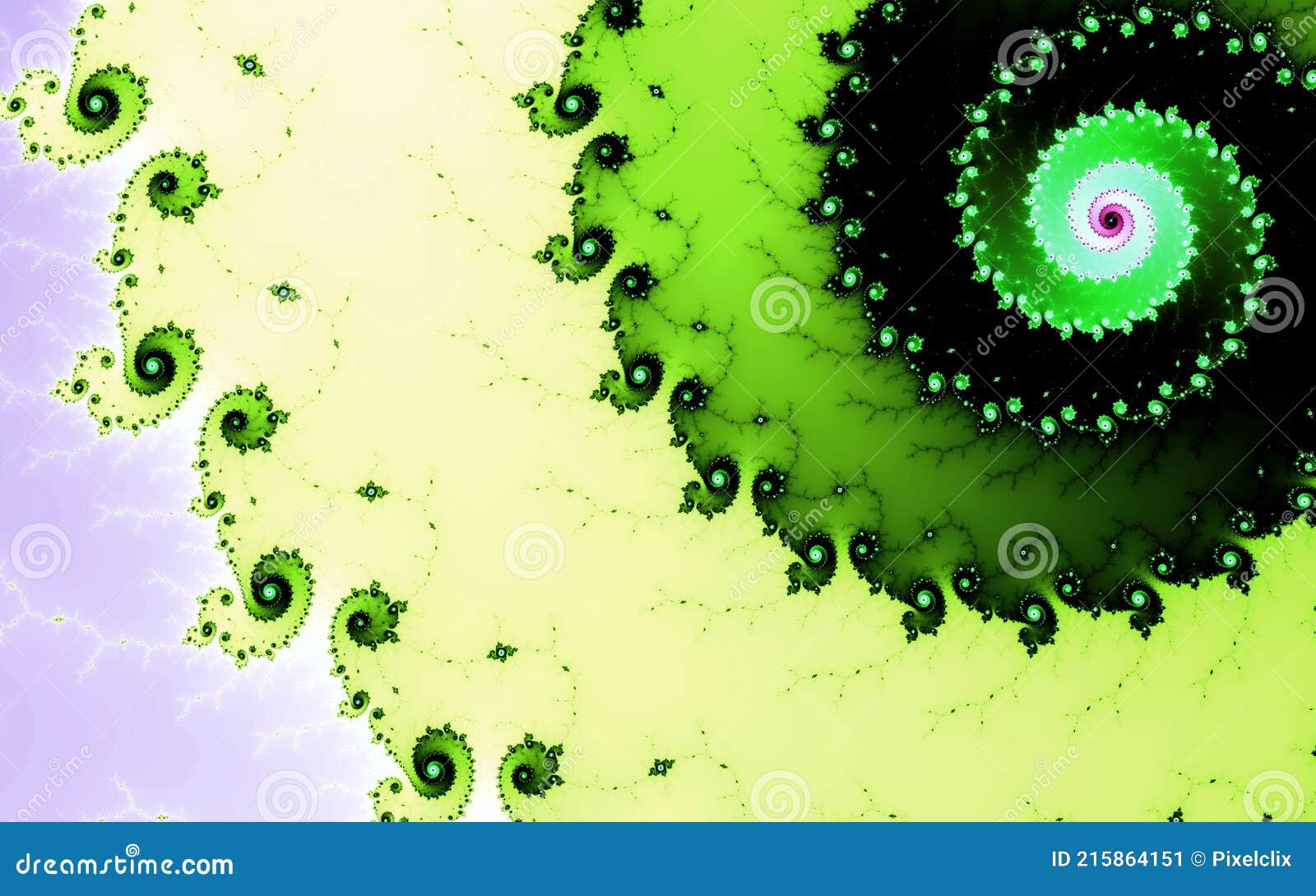 Spiral Alien Flower Illustration with Sharp Edges. Stock Illustration ...