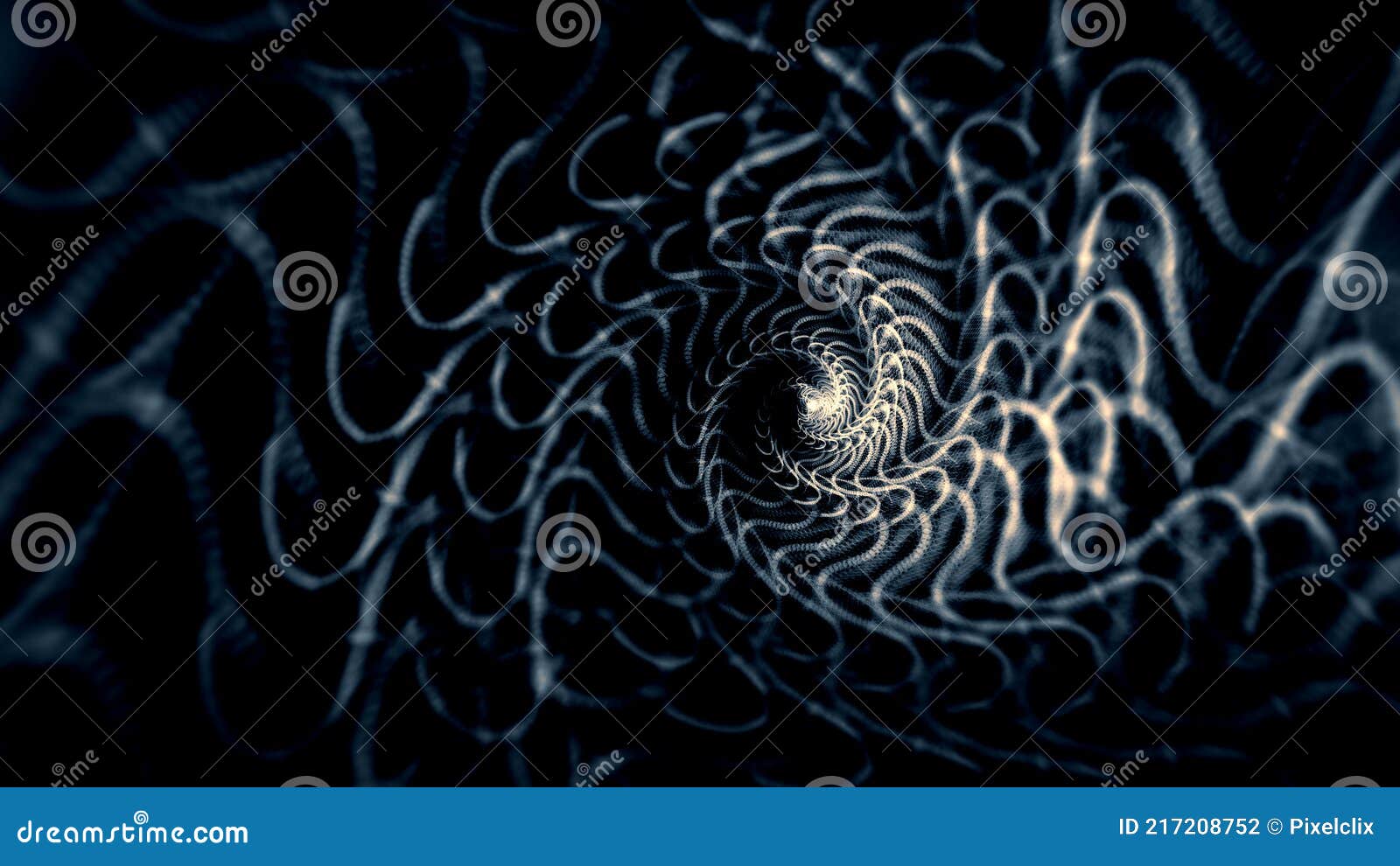 Spiral Alien Waves. Revolutionary Outer Space Design Stock Illustration ...