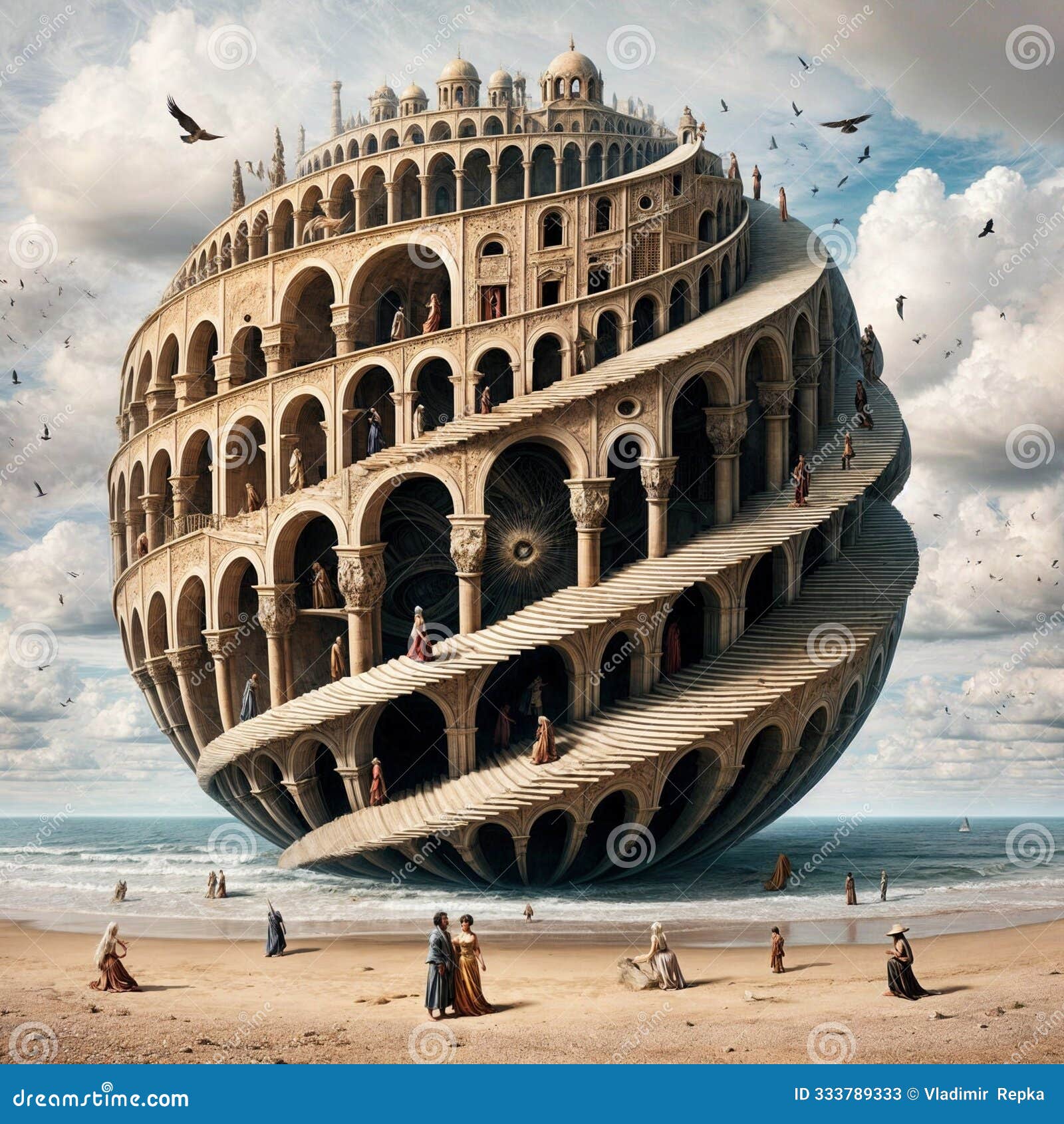 Set Babel Tower Bible Story, Grave With Cross, Dove, Flag Christian ...