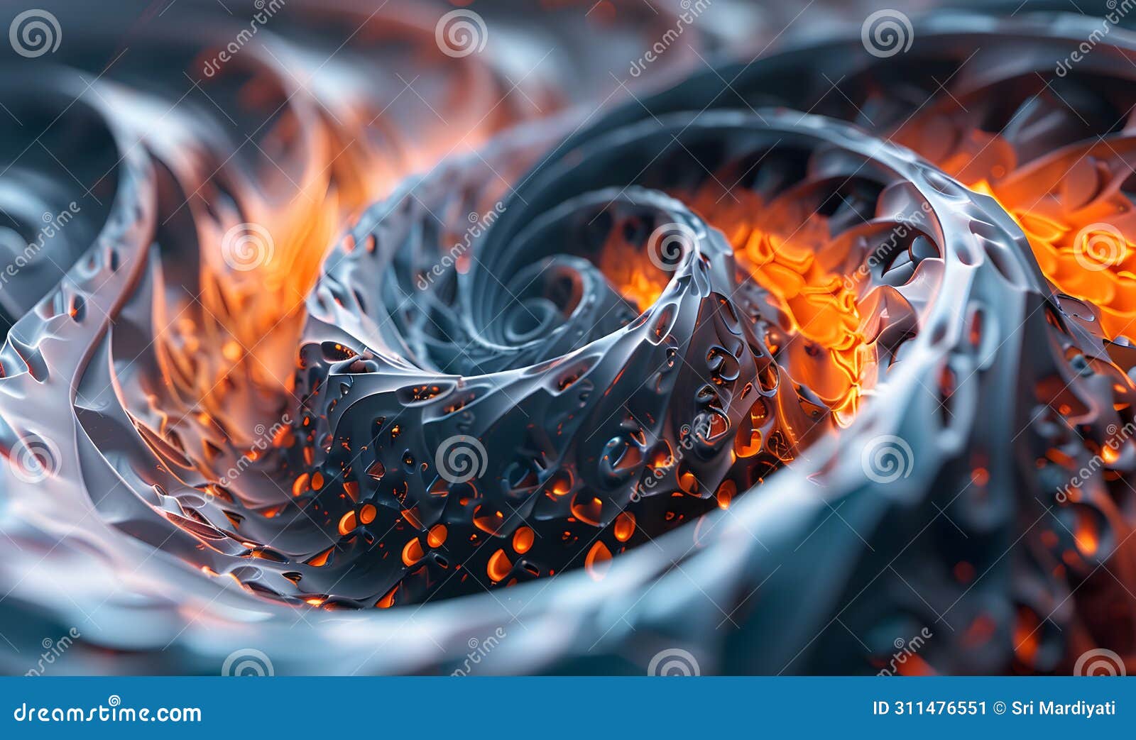 Spiral Background 3d Design, Generated by AI Stock Illustration ...